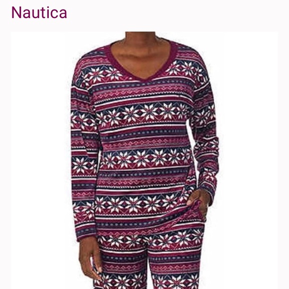 Nautica | Intimates & Sleepwear | Nautica Red And White Nordic Pajama ...